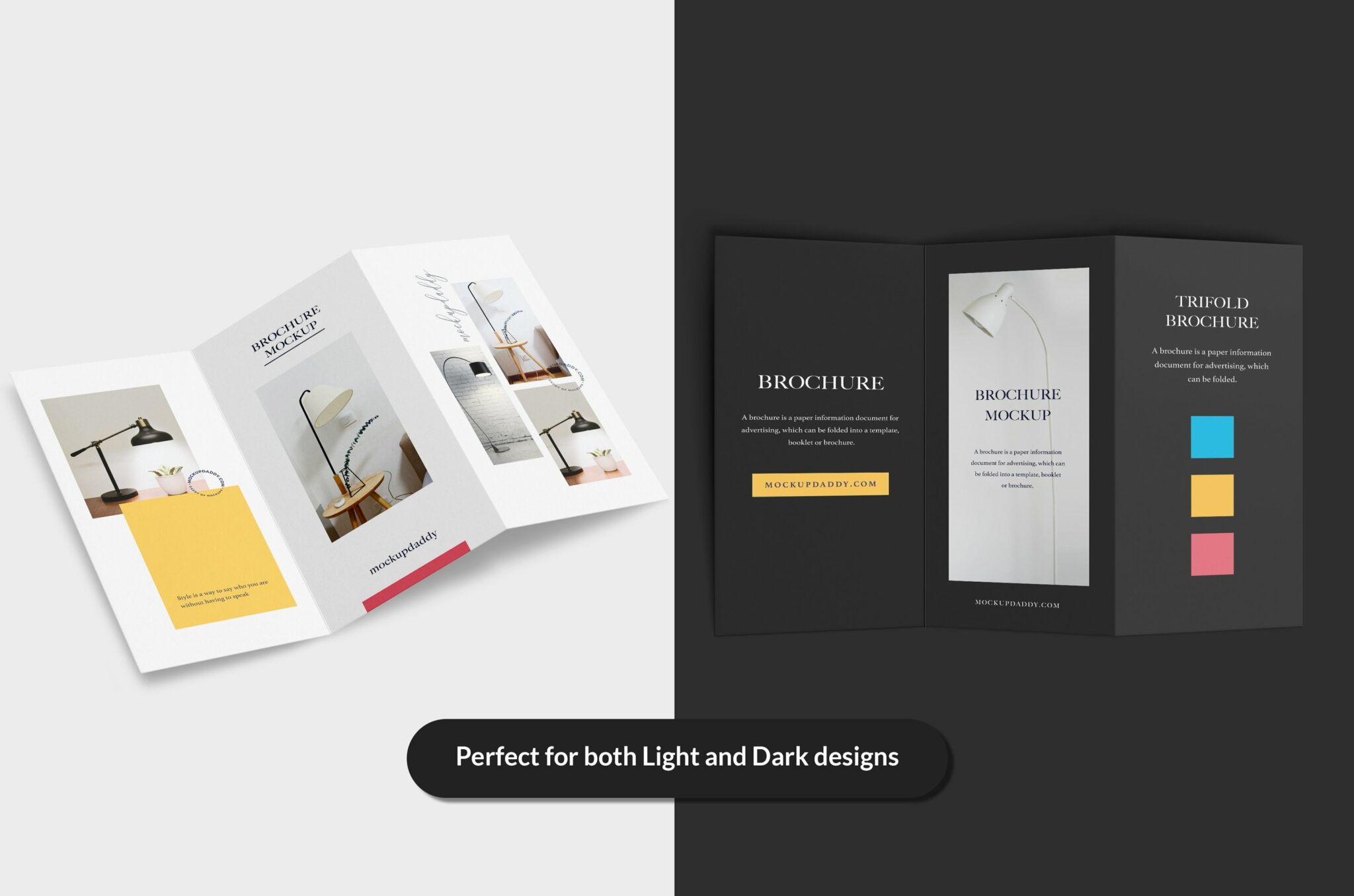 3 Folds DL Brochure Mockup – MasterBundles