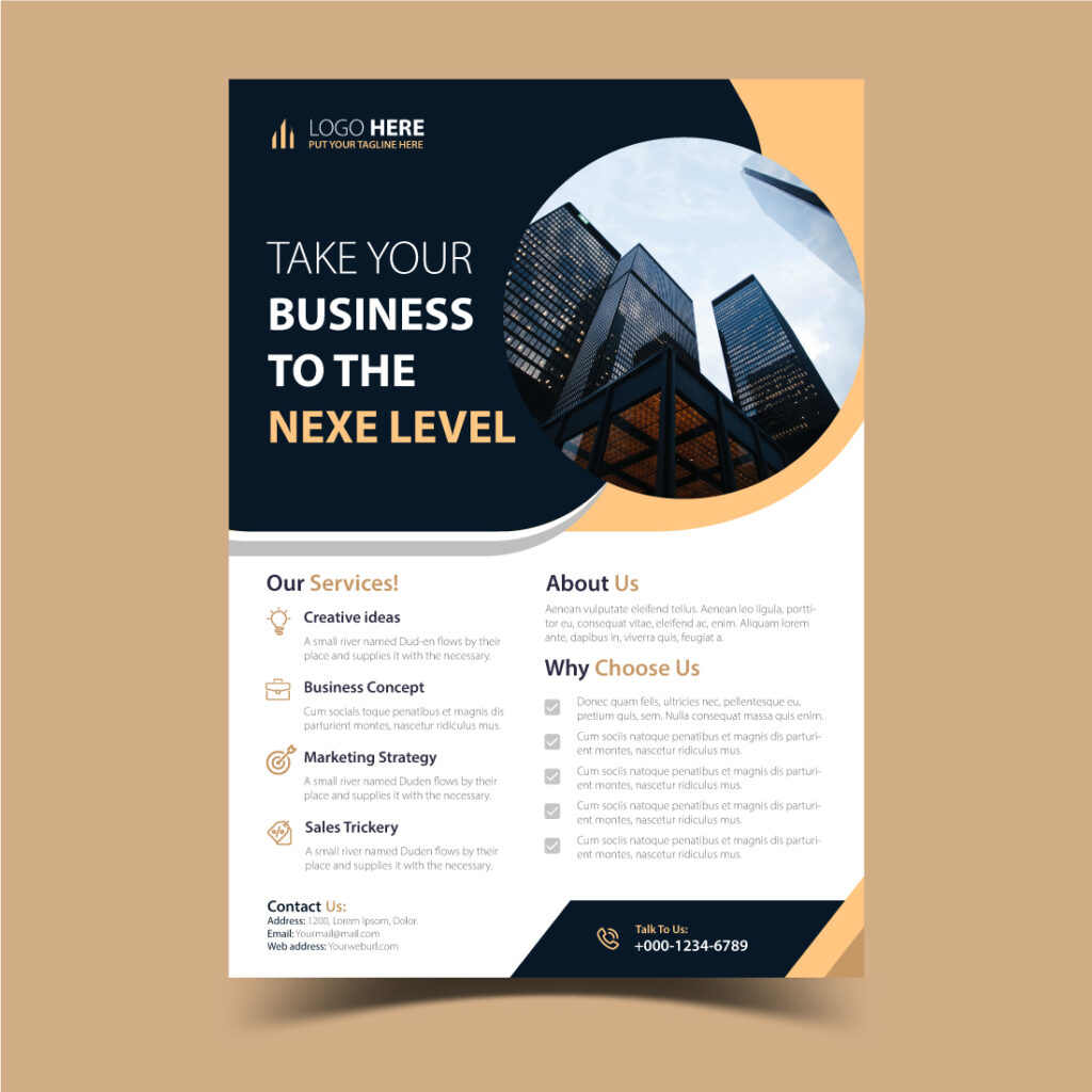 Free custom business flyer design - MasterBundles