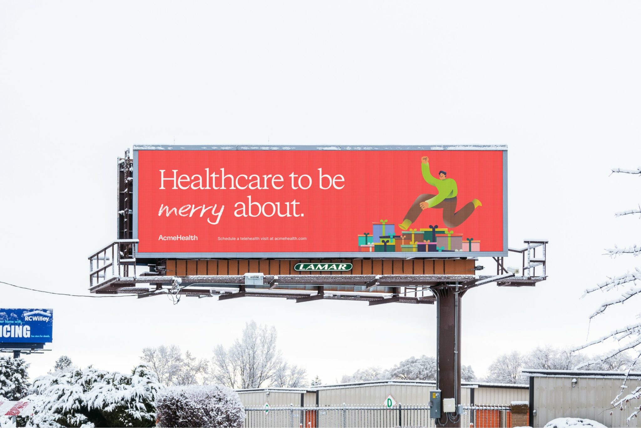 Long Digital Billboard Mockup Snow – MasterBundles