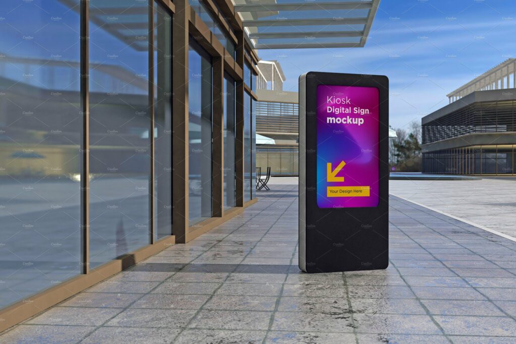 Kiosk Digital Sign Mockup – MasterBundles