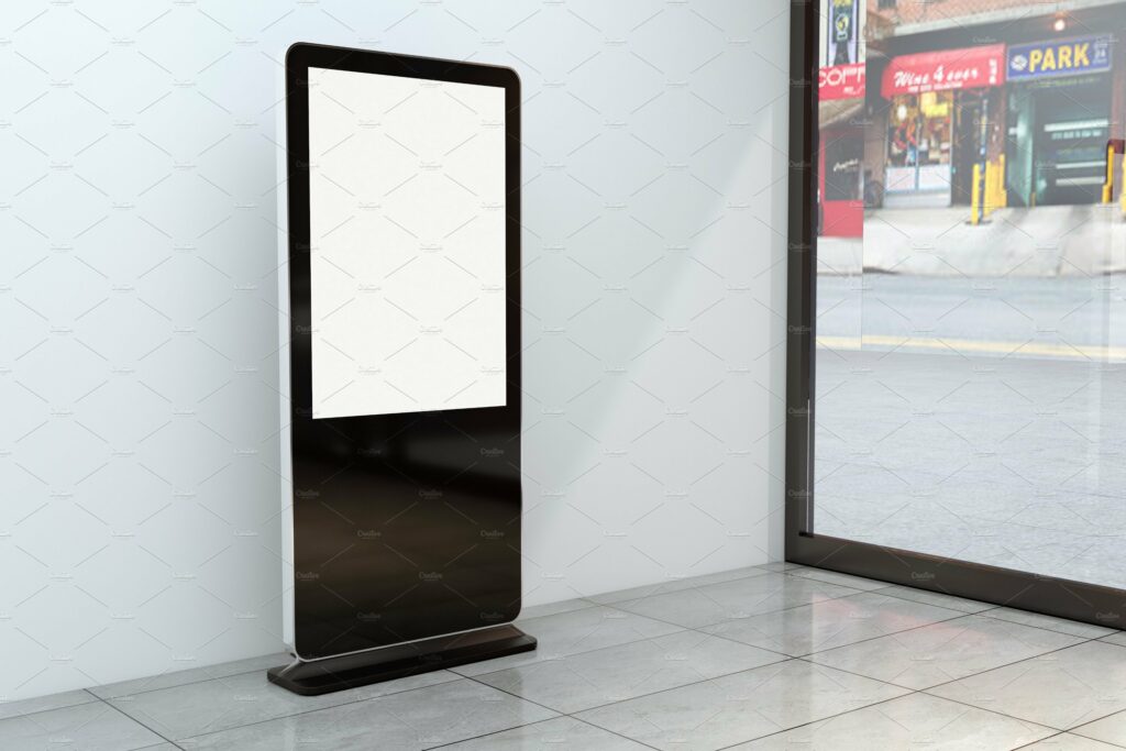 Kiosk Digital Sign Mockup – MasterBundles