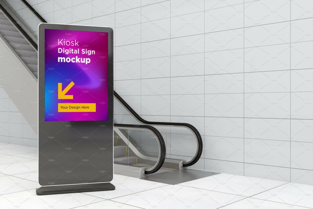 Kiosk Digital Sign Mockup – MasterBundles