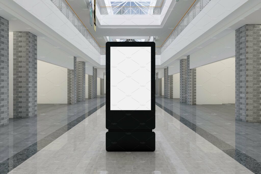 Kiosk Digital Sign Mockup – MasterBundles
