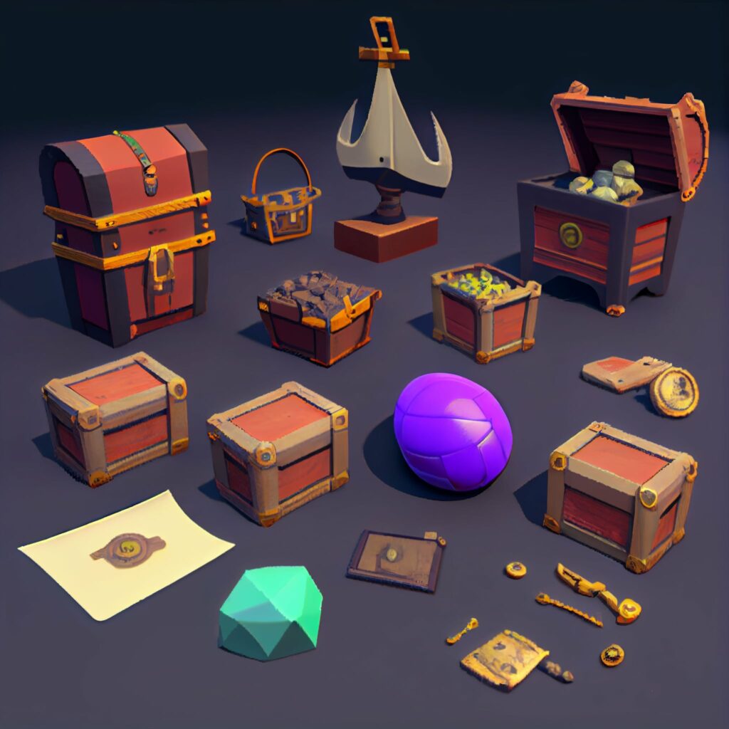 3D Video Game Assets Midjourney Prompt - MasterBundles