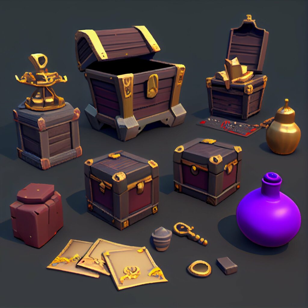 3D Video Game Assets Midjourney Prompt - MasterBundles