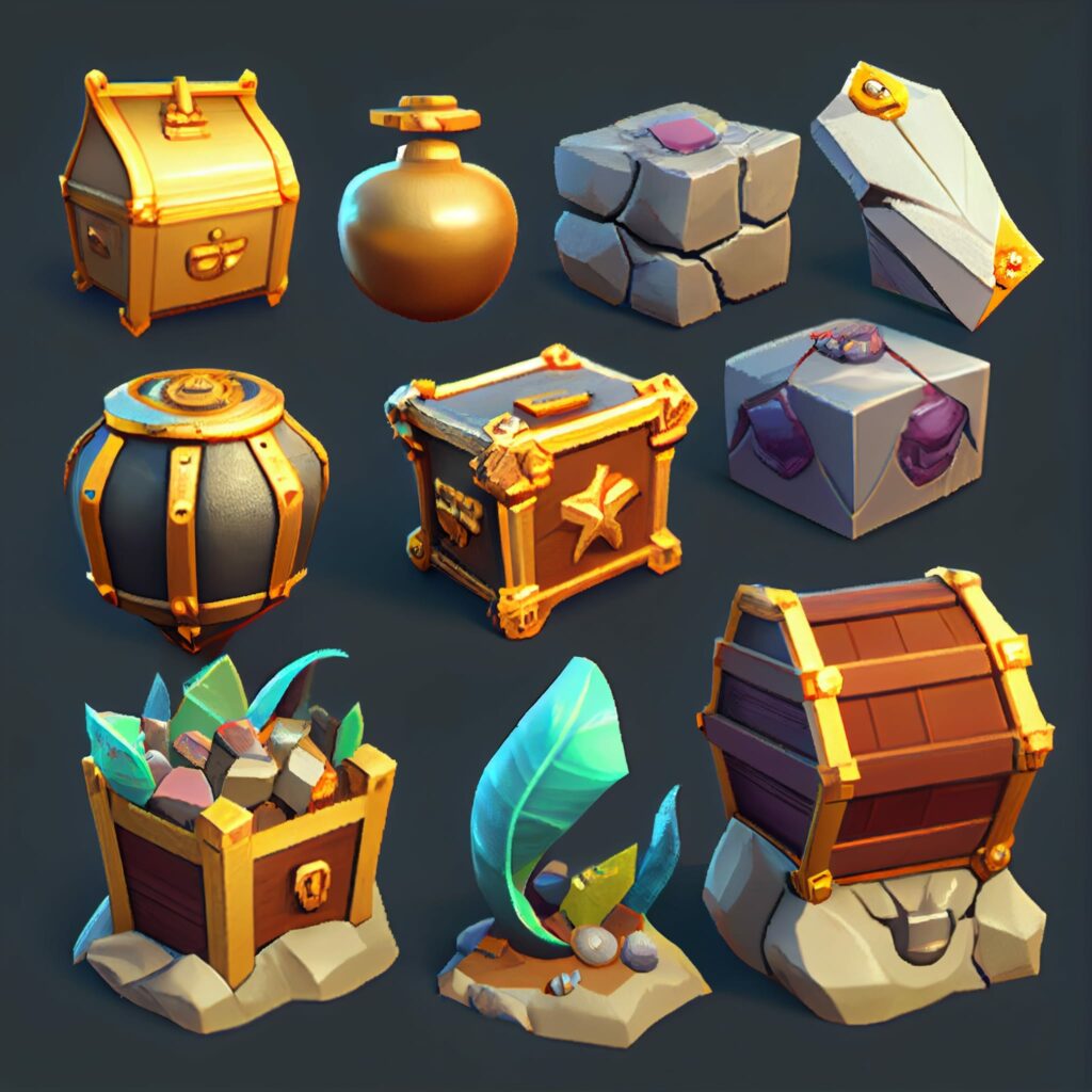 3D Video Game Assets Midjourney Prompt - MasterBundles