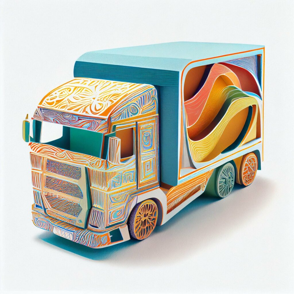 Papercut Art Vehicles Midjourney Prompt - MasterBundles