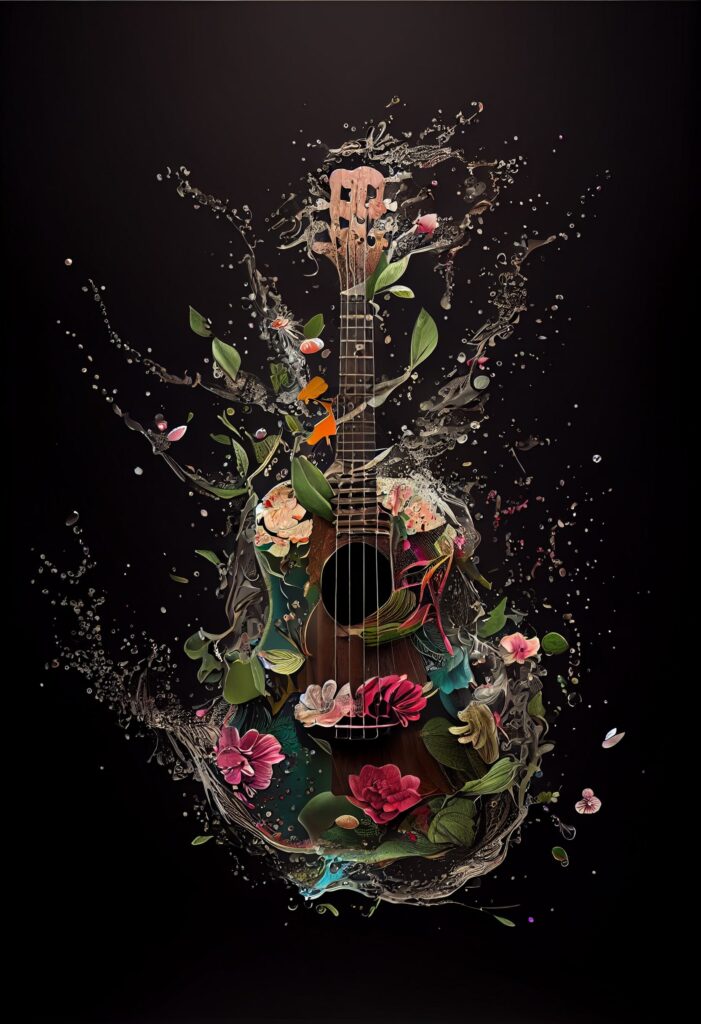 Cool Guitar Graphics Midjourney Prompt - MasterBundles