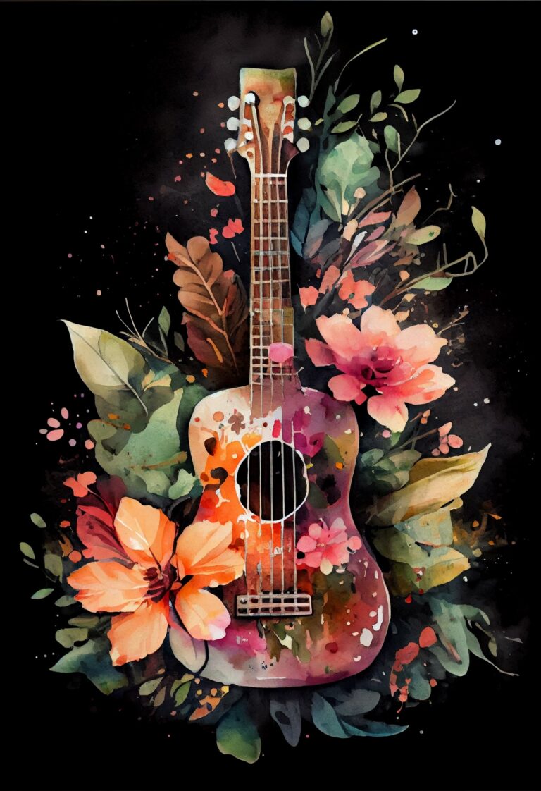 Cool Guitar Graphics Midjourney Prompt - MasterBundles