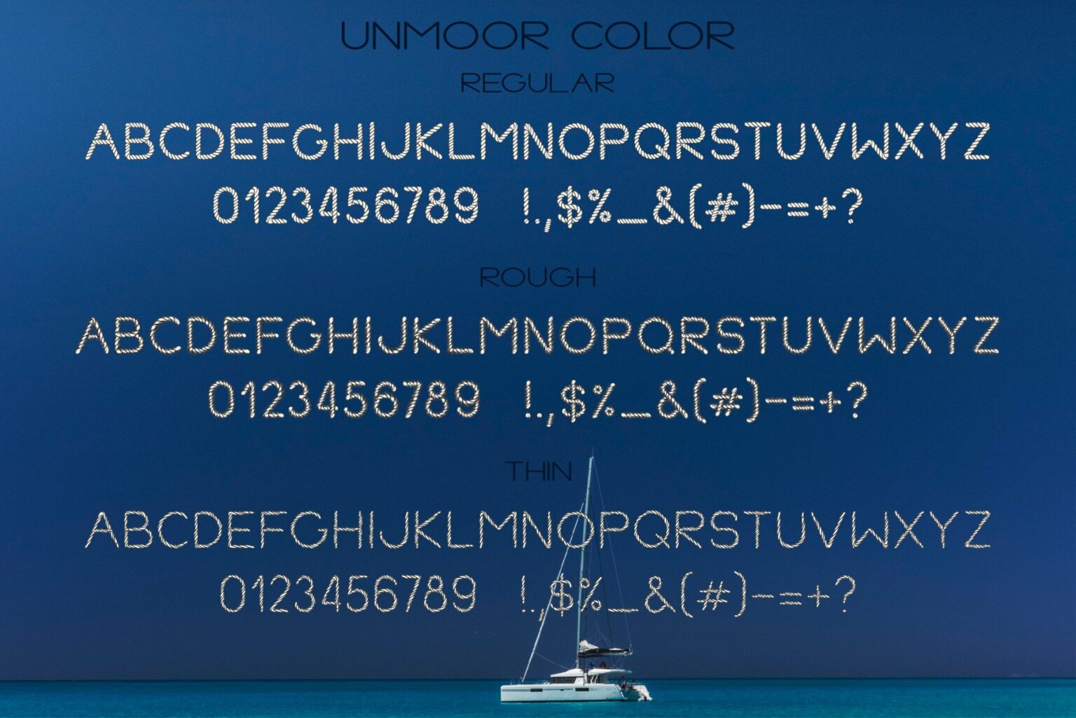 Unmoor - Color and Outline Rope Font – MasterBundles