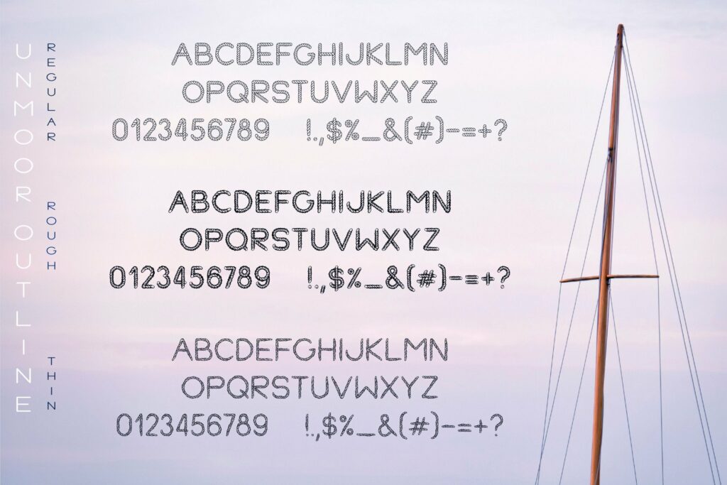 Unmoor - Color and Outline Rope Font – MasterBundles