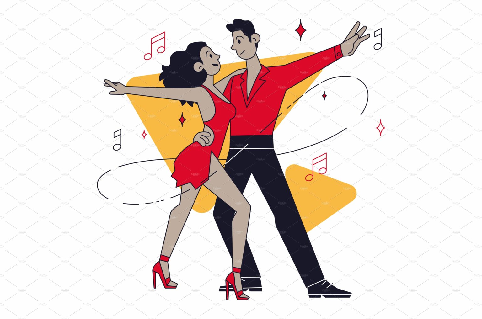Cute couple dancing salsa – MasterBundles