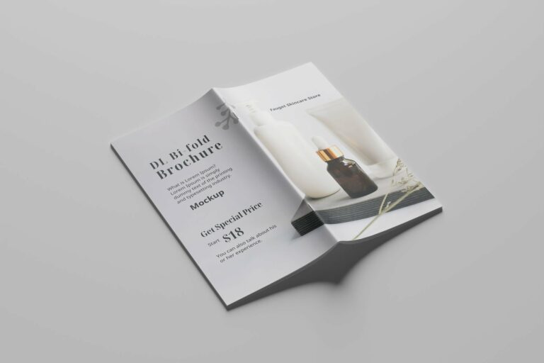 DL Brochure / Magazine Mockup – MasterBundles