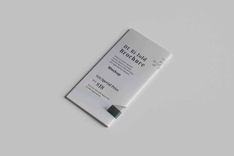 DL Brochure / Magazine Mockup – MasterBundles