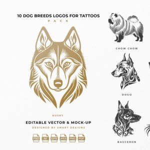 10 Dog Breeds Logos Vol.6 – MasterBundles