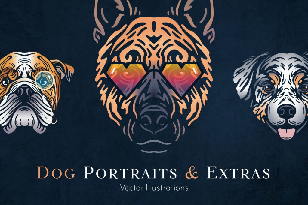 Dog Portraits & Extras – MasterBundles
