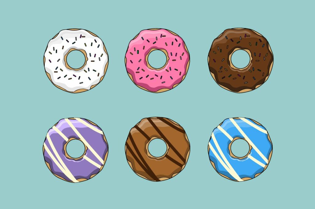 Doughnuts vector pack – MasterBundles