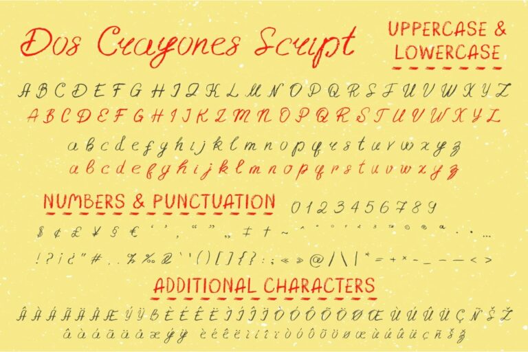 Dos Crayones 2 textured fonts – MasterBundles