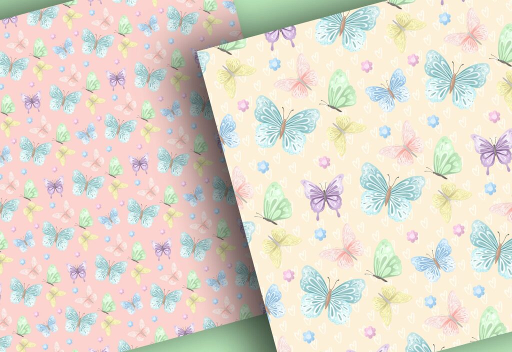Butterflies digital paper pack – MasterBundles