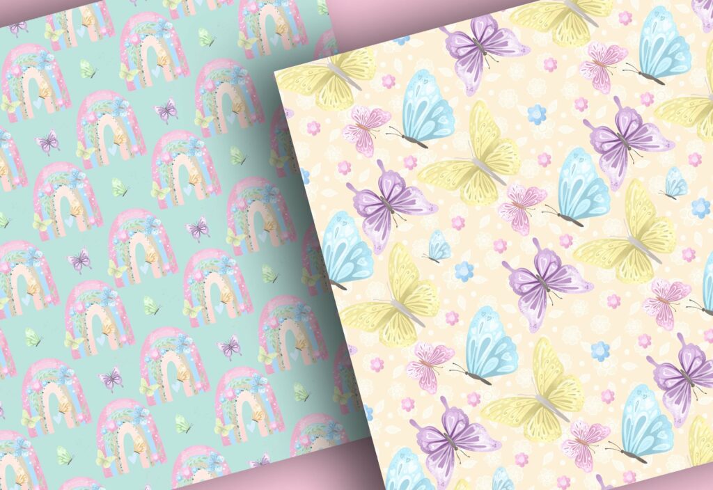 Butterflies digital paper pack – MasterBundles