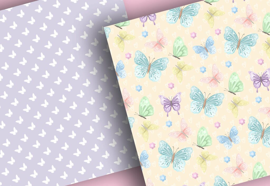 Butterflies digital paper pack – MasterBundles