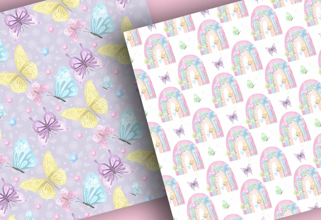 Butterflies digital paper pack – MasterBundles