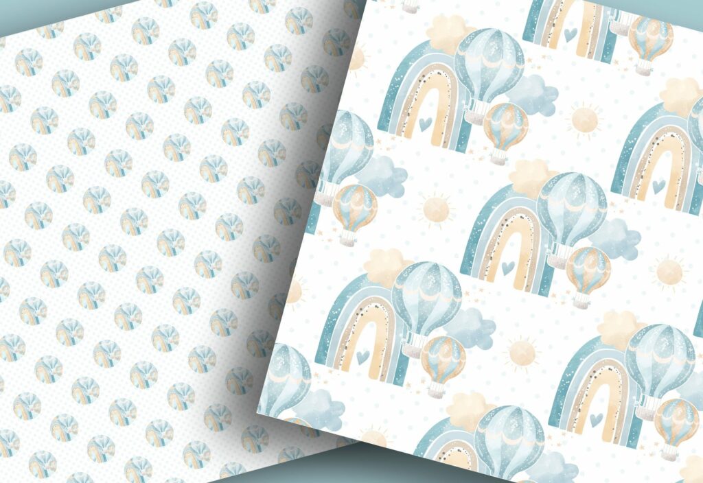 Baby Elephant Boy digital papers – MasterBundles