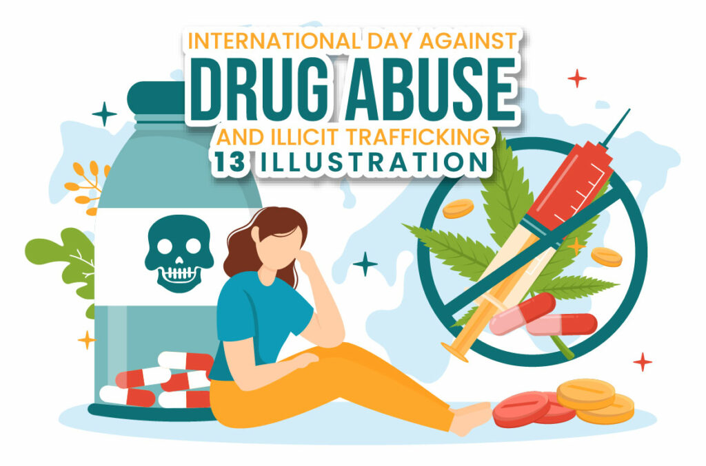 13 Against Drug Abuse and Illicit Trafficking illustration - MasterBundles