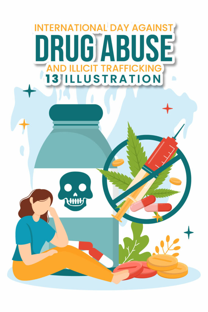 13 Against Drug Abuse and Illicit Trafficking illustration - MasterBundles