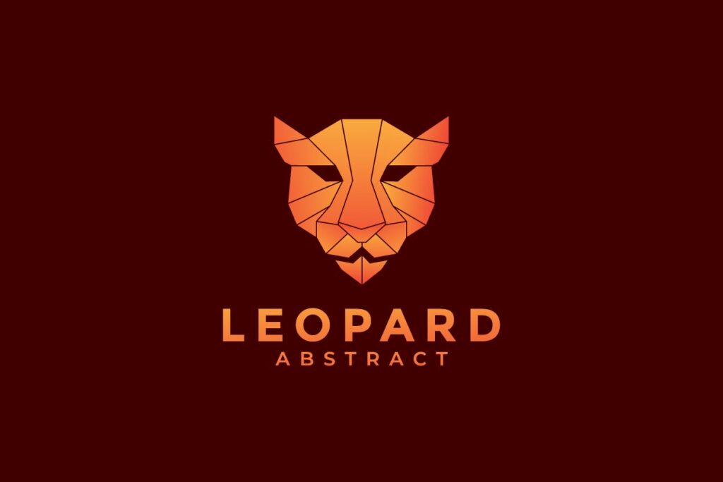head abstract leopard triangle logo – MasterBundles