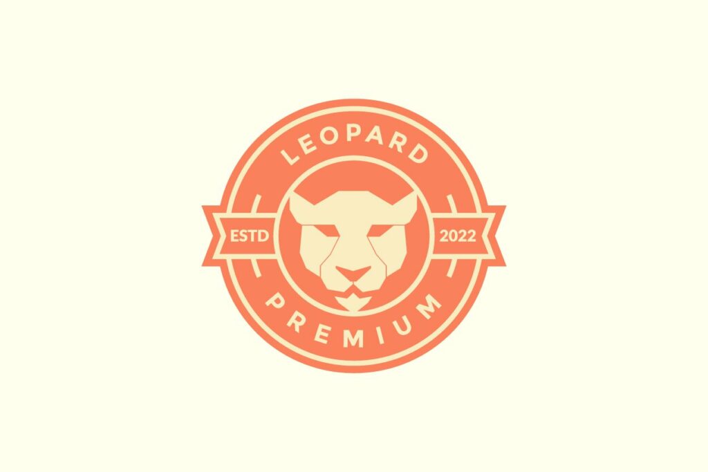head leopard simple badge logo – MasterBundles