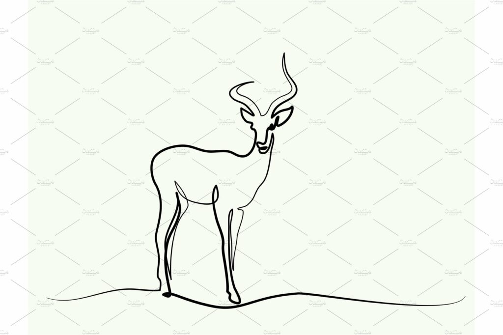 Impala symbol one line drawing – MasterBundles