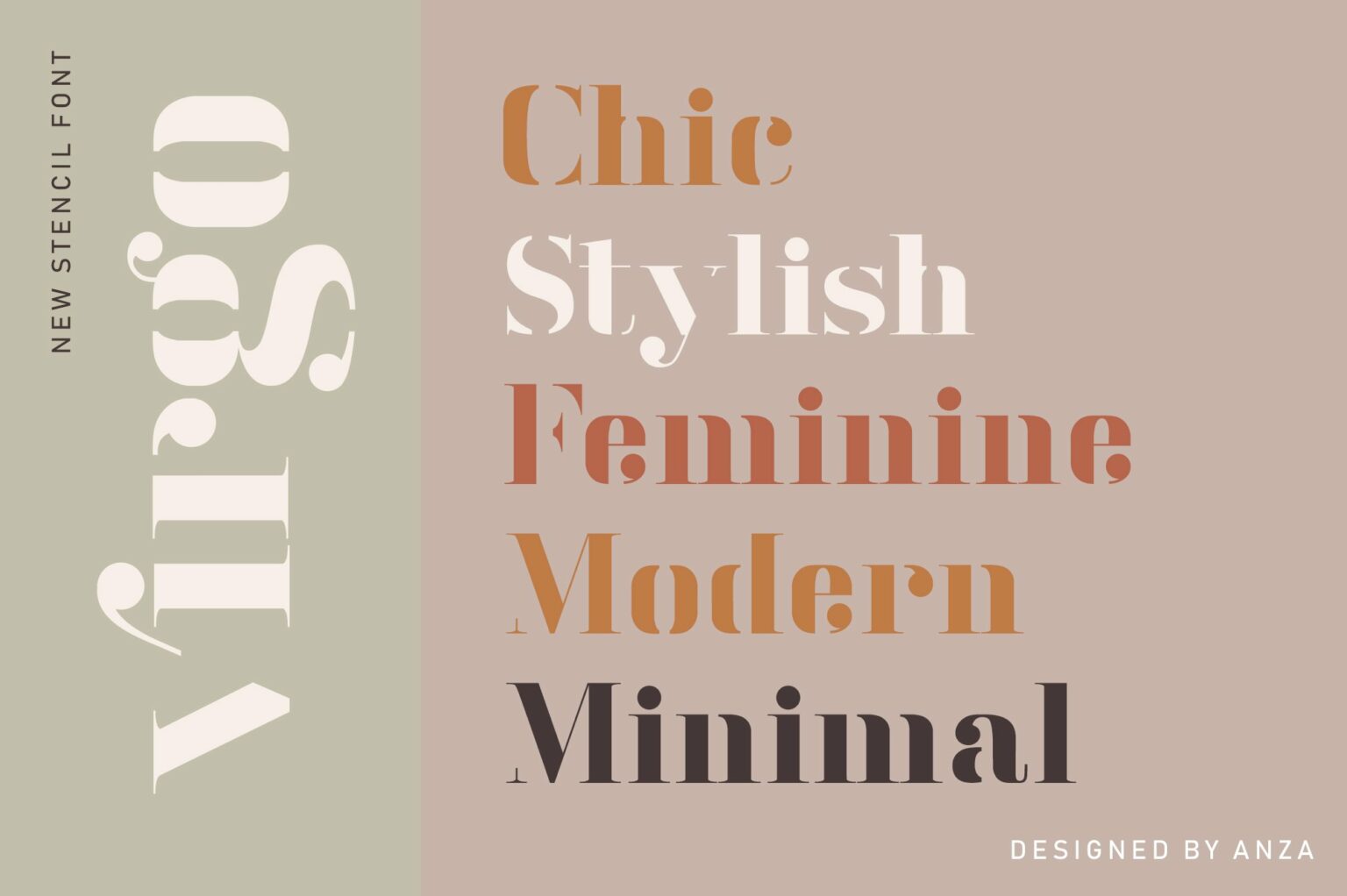 Virgo - New Serif Stencil Font – MasterBundles