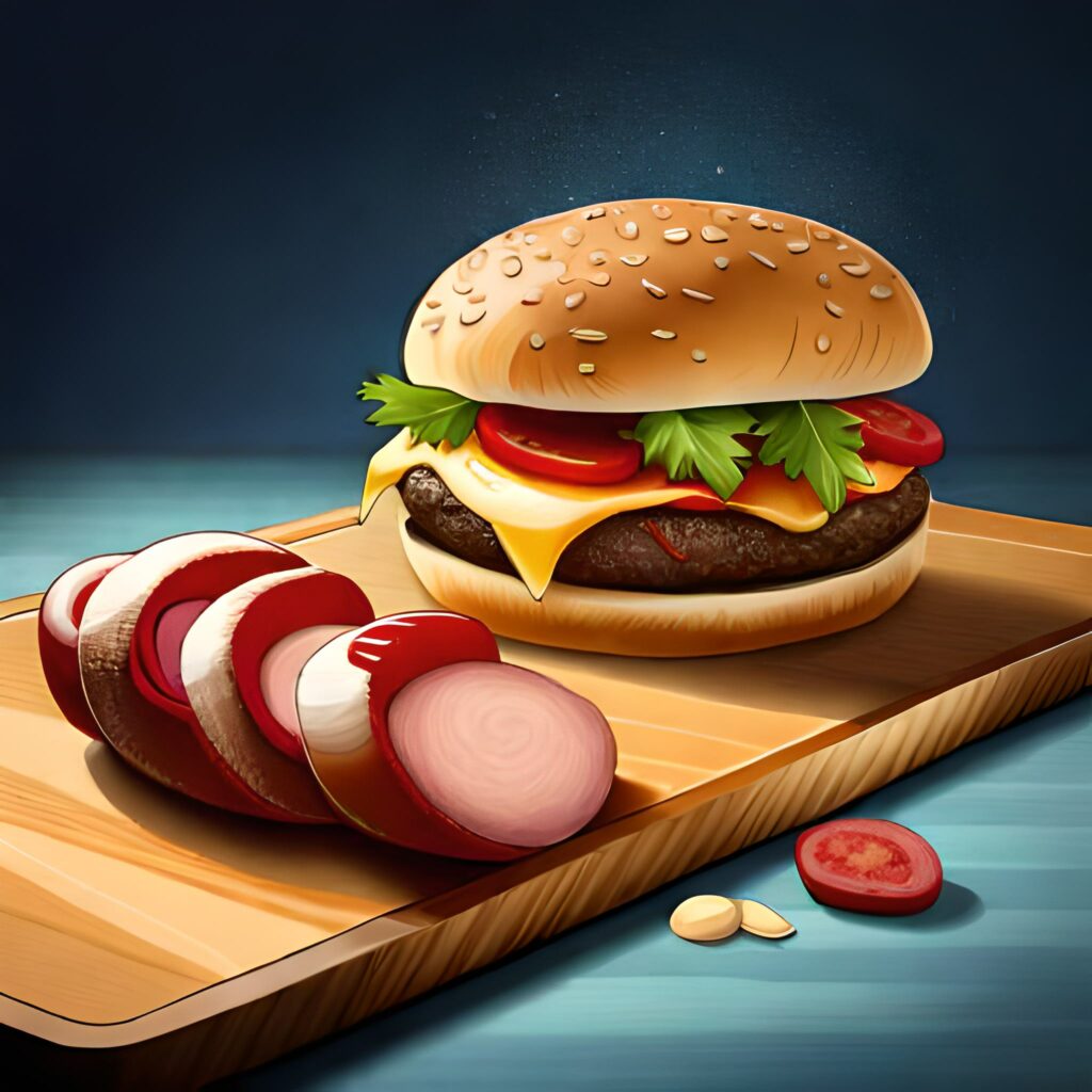 Hot Juciy Spicy Burger - MasterBundles