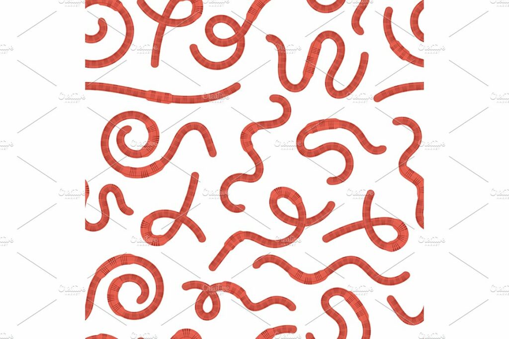 Cartoon Earth Red Worms Set. Vector – MasterBundles