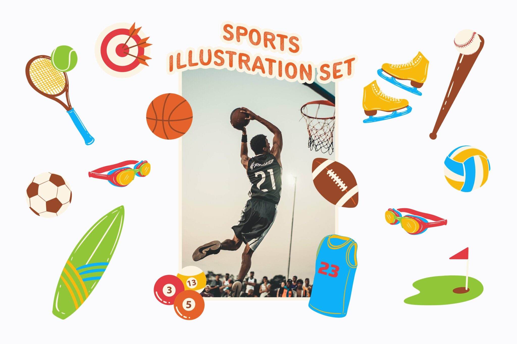 Sports Illustration Set – MasterBundles