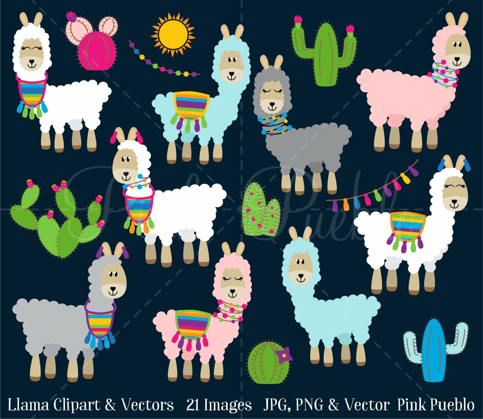 Llama Clipart and Vectors – MasterBundles