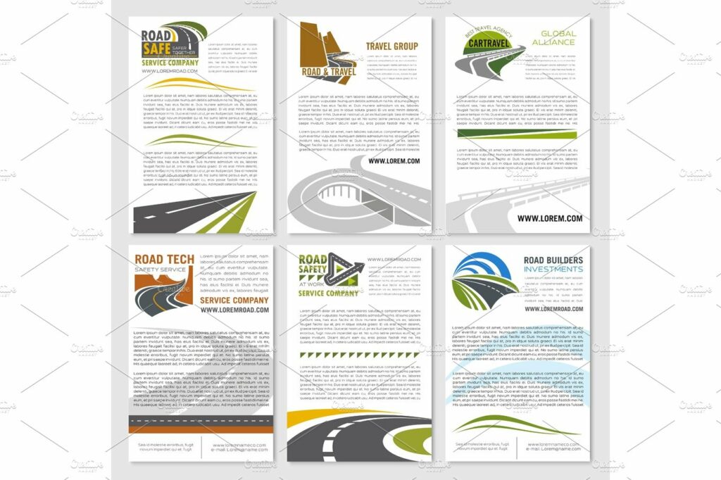 Road travel company vector posters set – MasterBundles