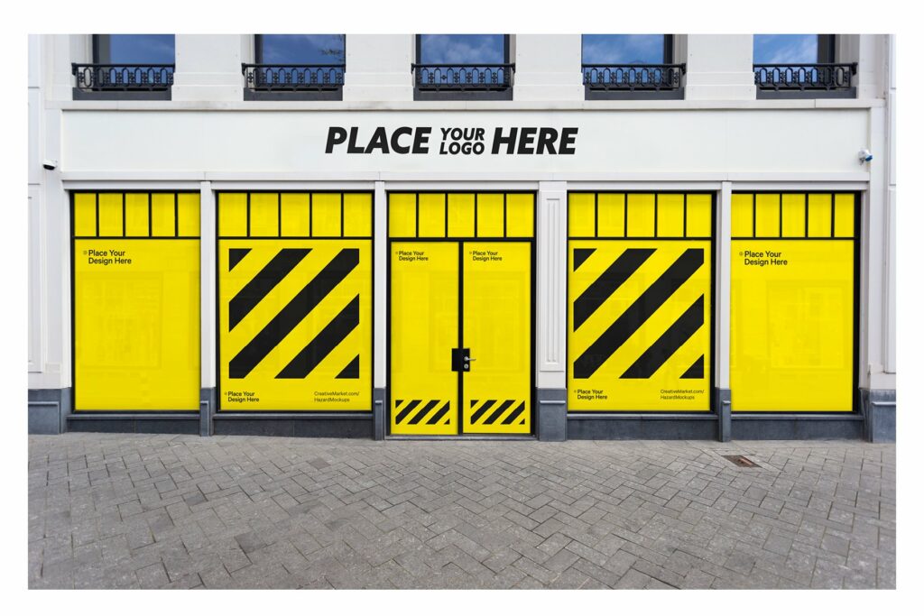 Store Window Sticker Mockup – MasterBundles