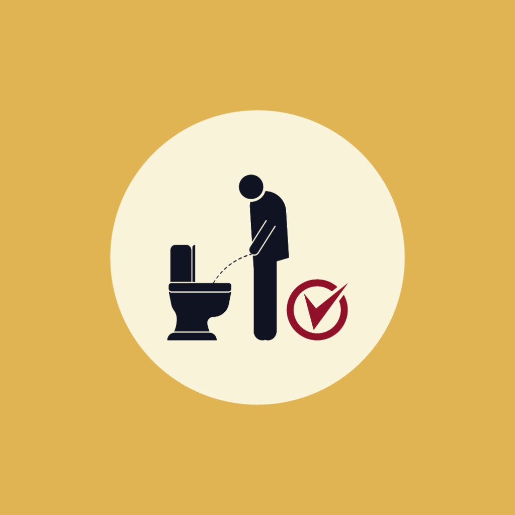 Caution using the toilet properly symbol sign design vector ...