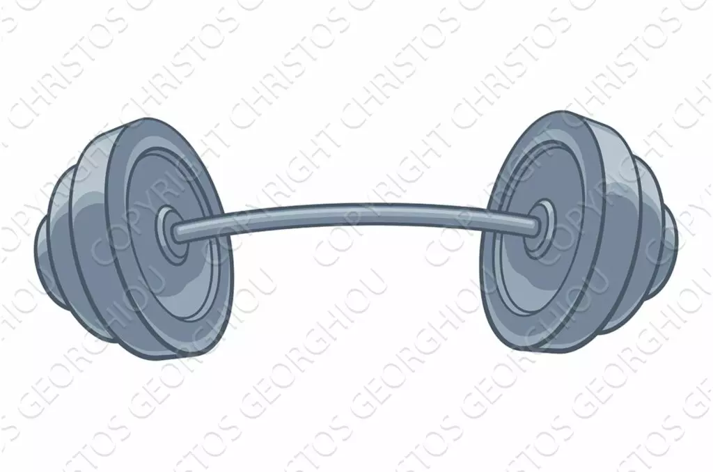 Cartoon Weights Barbell Illustration – MasterBundles