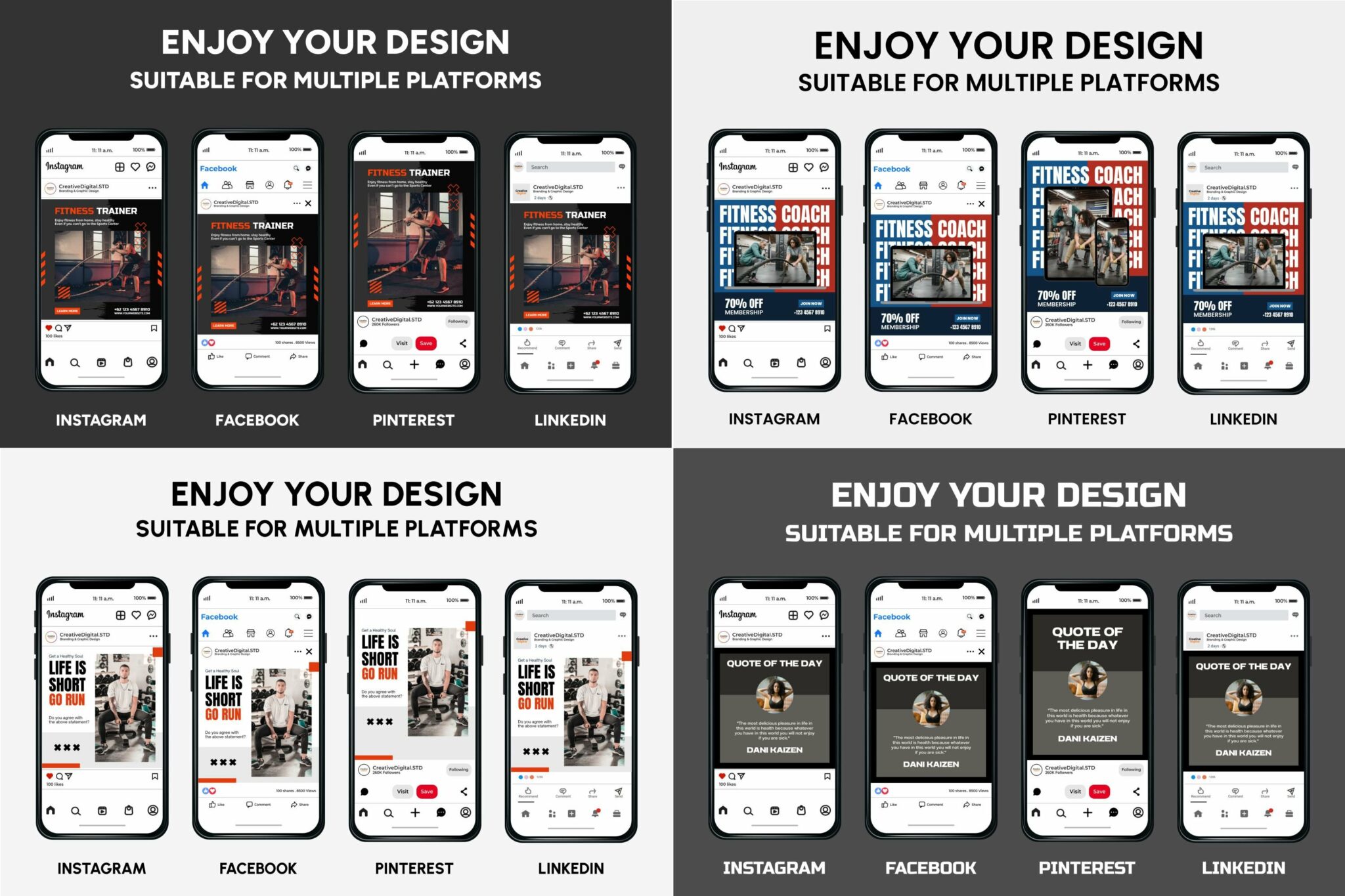 Fitness Bundle Instagram | CANVA – MasterBundles