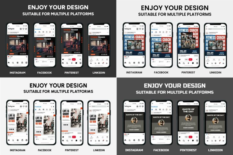 Fitness Bundle Instagram | CANVA – MasterBundles