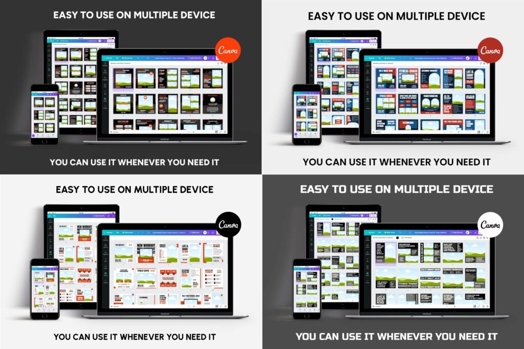 Fitness Bundle Instagram | CANVA – MasterBundles