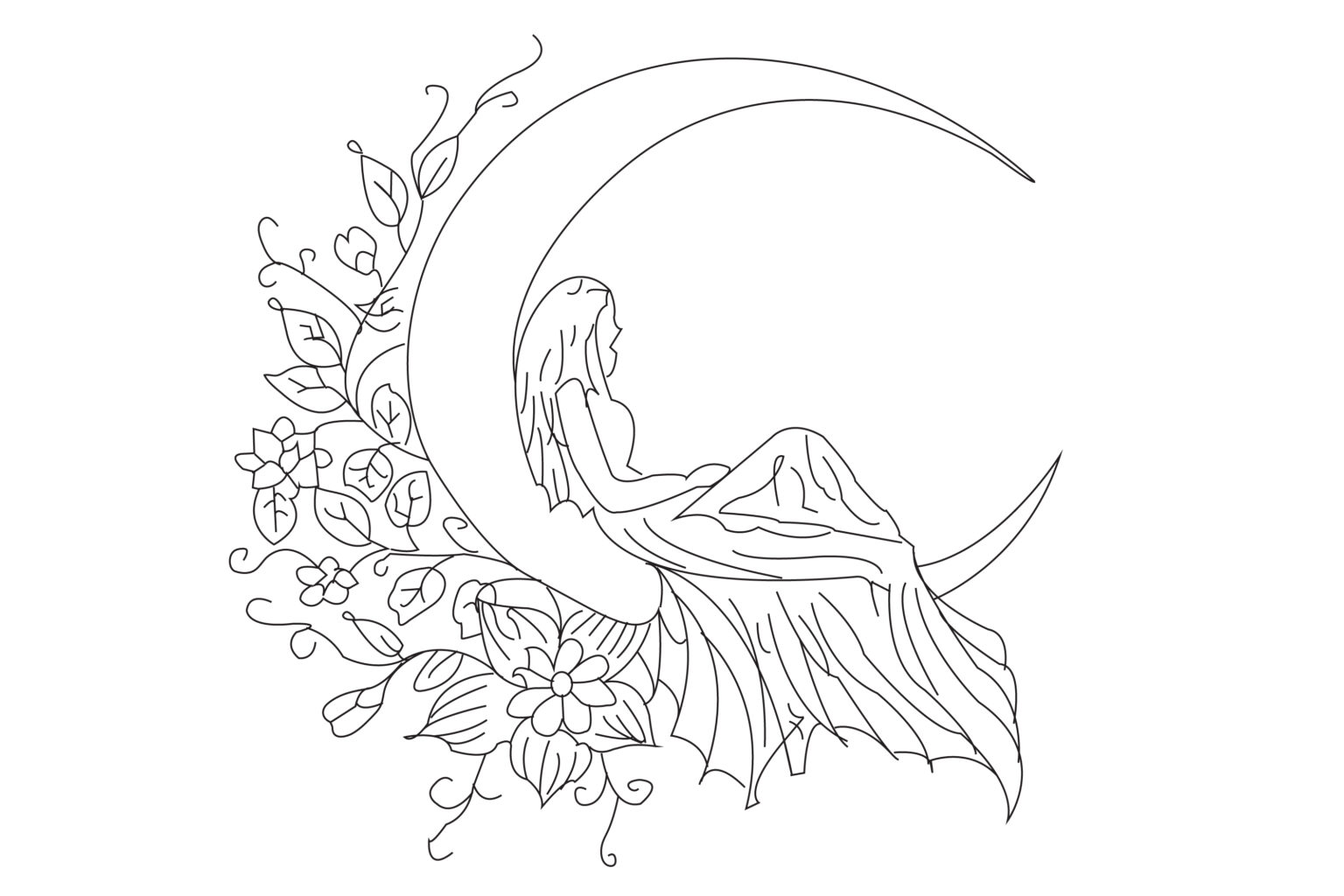 Five-Beautiful-Line Art-High Quality images-only $10 - MasterBundles