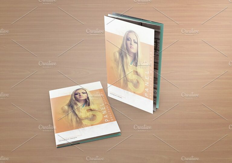 Five Panel Brochure Mockups – MasterBundles