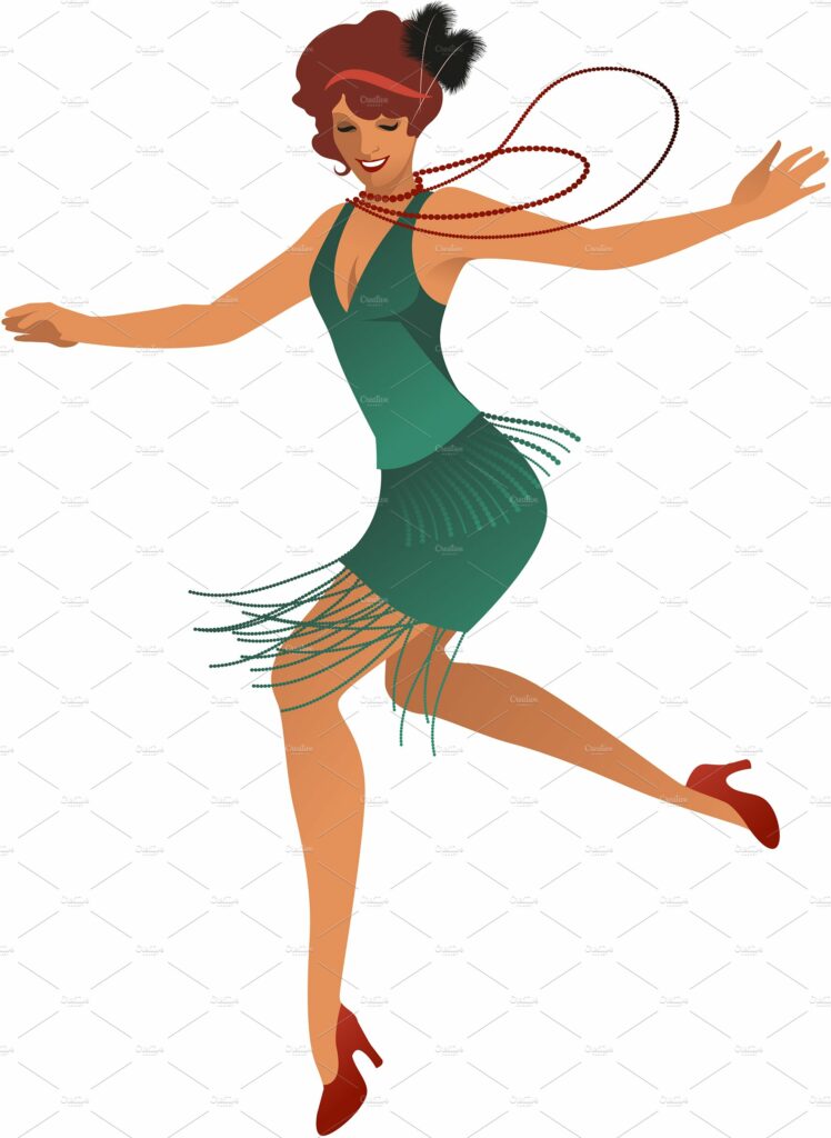 Five Flappers Dancing Charleston I – MasterBundles