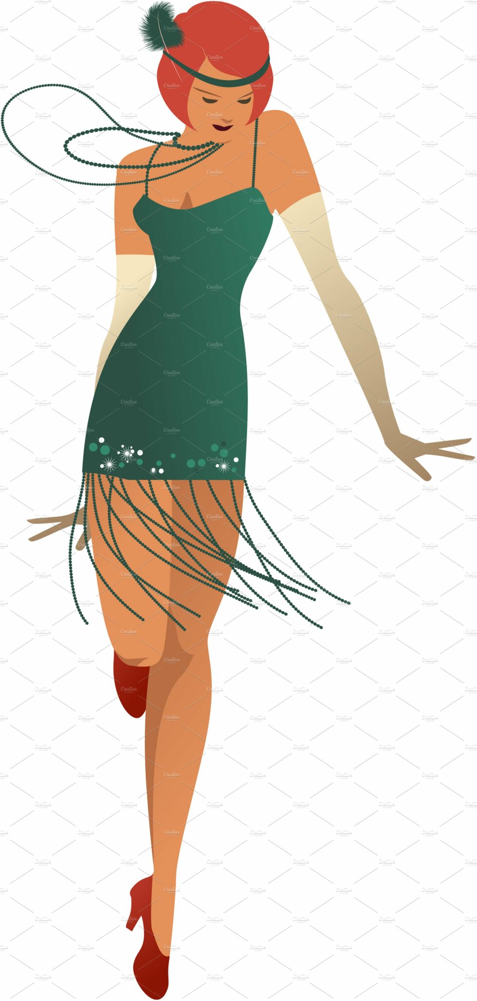 Five Flappers Dancing Charleston I – MasterBundles