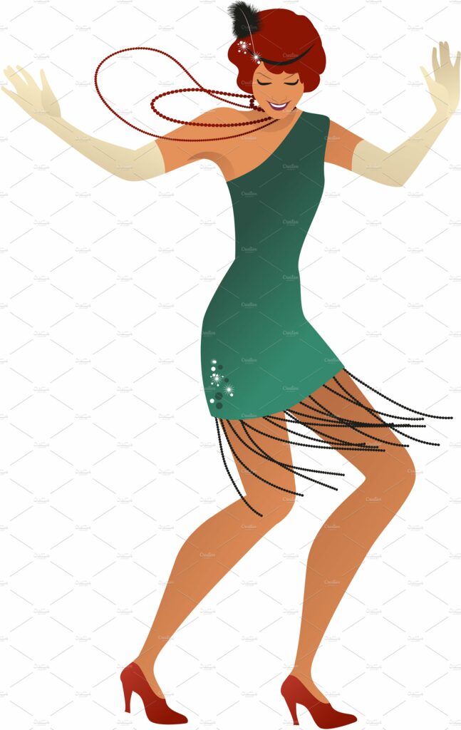 Five Flappers Dancing Charleston I – MasterBundles