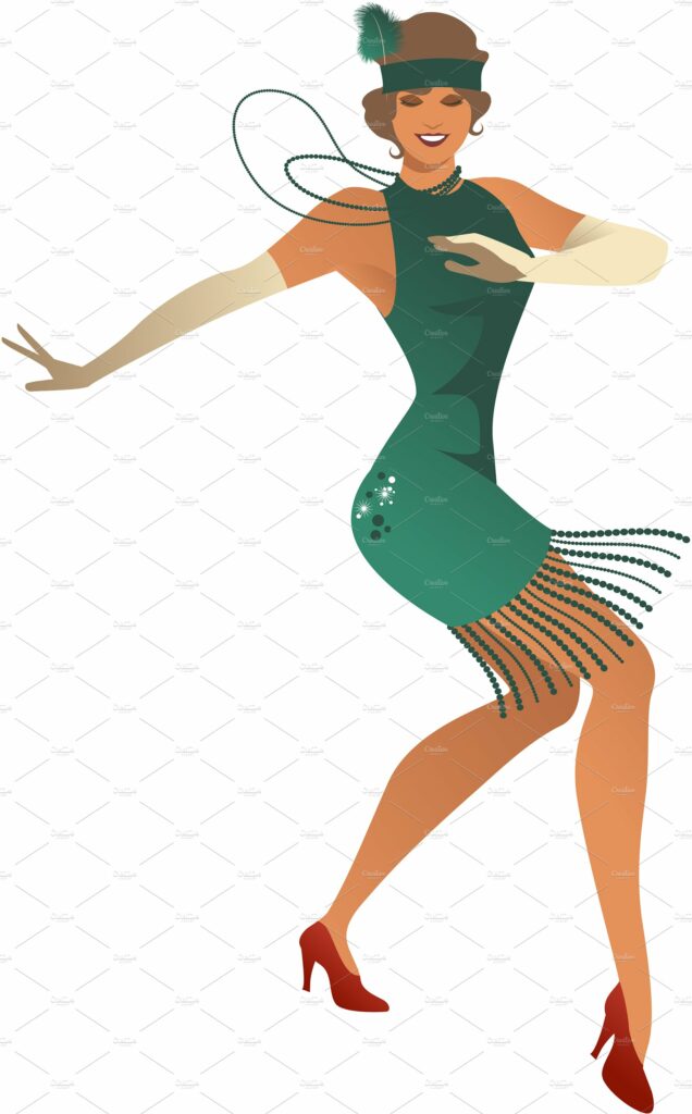 Five Flappers Dancing Charleston I – MasterBundles